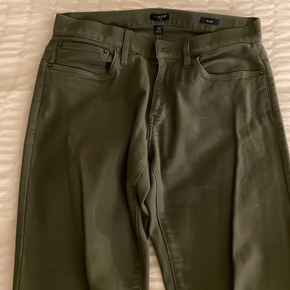 J. Crew | Pants | Mens J Crew Green Pants 3x32 Slim | Poshmark